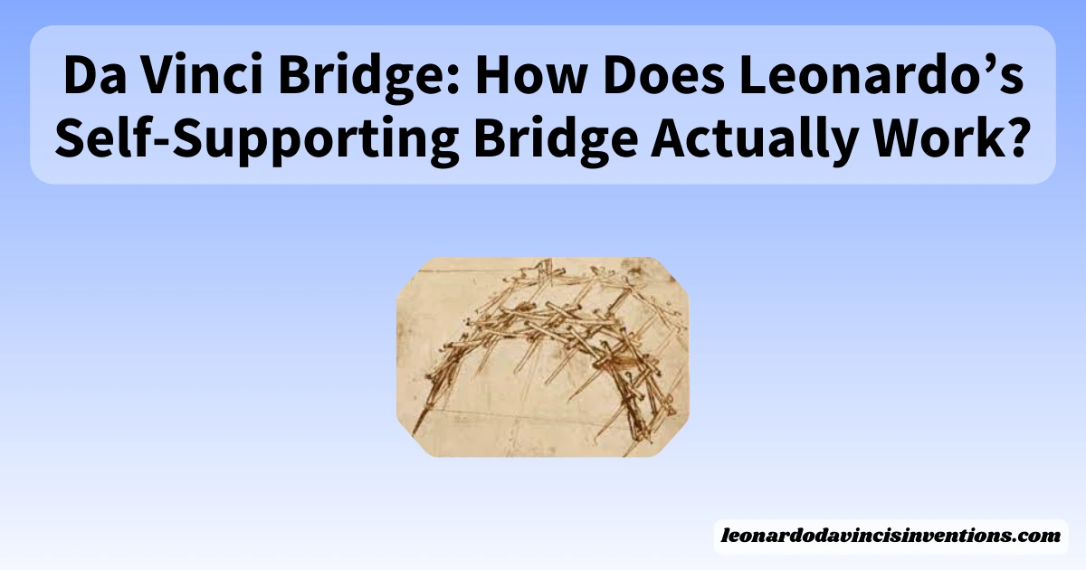 Da Vinci Bridge: Leonardo’s Self-Supporting Bridge Actually Work